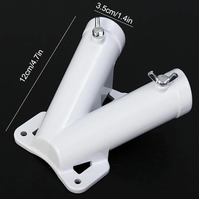 Outdoor Flag Mounting Bracket for Wall Use Double Poles Holder Metal ...