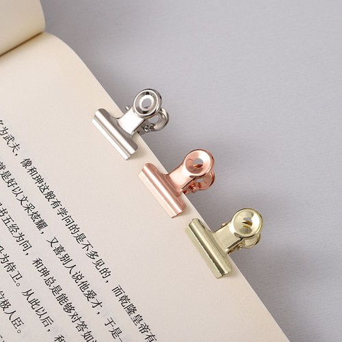 Steel Bookmark Clips Paper Clips Round Metal Clamp Binder Clip Ticket ...