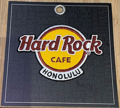 Hard Rock Cafe Honolulu Hawaii Classic Embroidered HRC Logo IRON ON ...