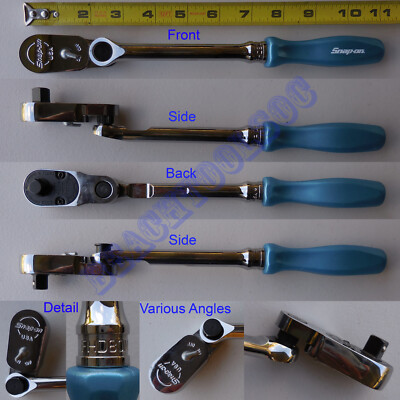 New Snap On 3/8 Pearl Blue Handle Multi-Position Sealed Head Ratchet ...