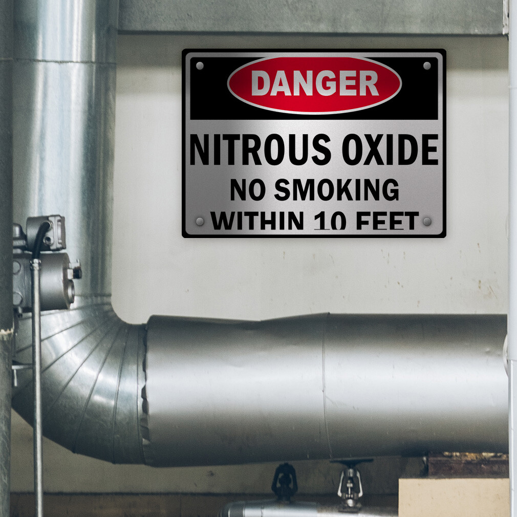 Danger Nitrous Oxide Signage