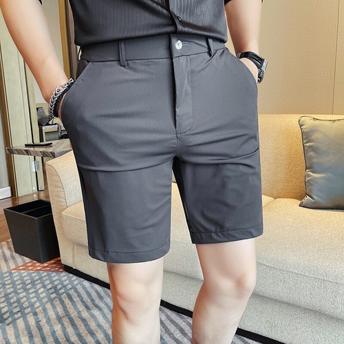 Men's Silk Five Part Pants Summer Thin Formal Pants 2025 New Casual ...