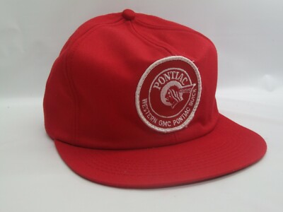 Pontiac Patch Hat Vintage K Brand Red Snapback Baseball Cap Western GMC ...