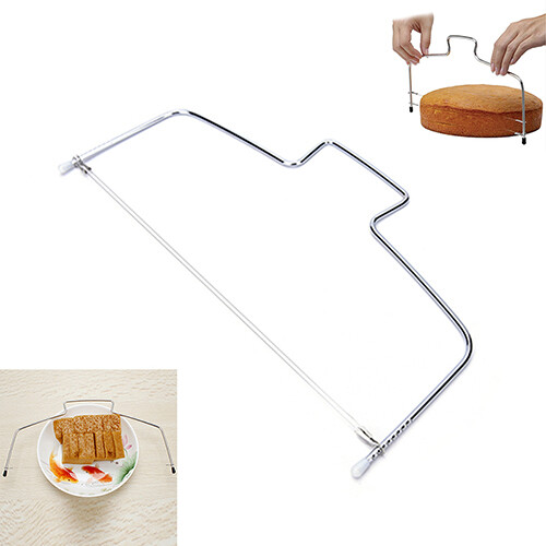 Adjustable Wire Cake Slicer Leveler Pizza Dough Cutter Trimmer Tool ...