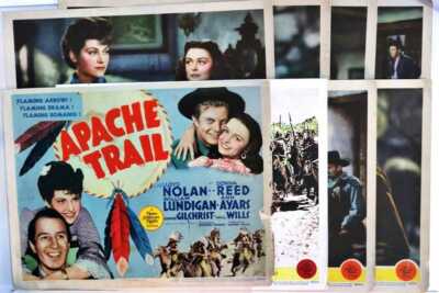 ORIGINAL LOBBY CARDS - APACHE TRAIL - 1942 - incomplete - set of 7 ...