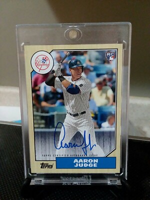 2017 Topps Aaron Judge 1987 Variation Series One Autograph Rookie Card ...