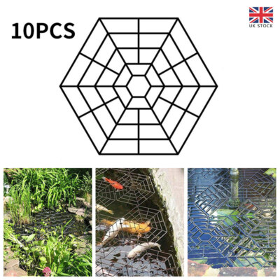 10Pcs Pond Fish Protector Plastic Floating Net Fishpond Protective ...