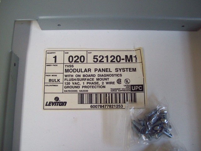 LEVITON 52120-M1 TVSS PANEL MOUNT MODULAR ASSEMBLY SURGE SUPPRESSOR for ...