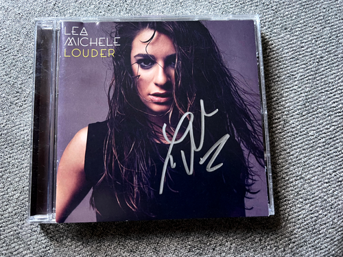 Lea Michele SIGNED Louder US CD Autographed RARE Glee Funny Girl 2014 ...