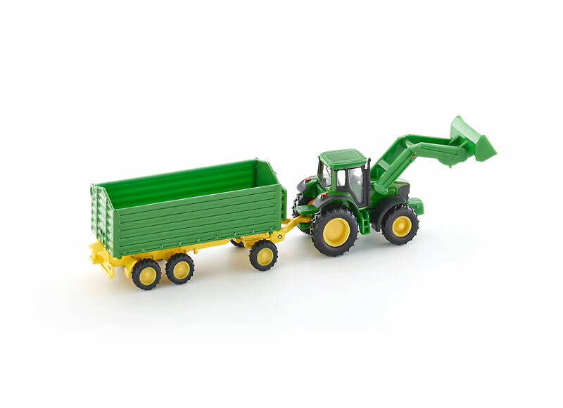 Siku 1843 - John Deere With front Loader and 3 axleTrailer - Scale 1:87 ...