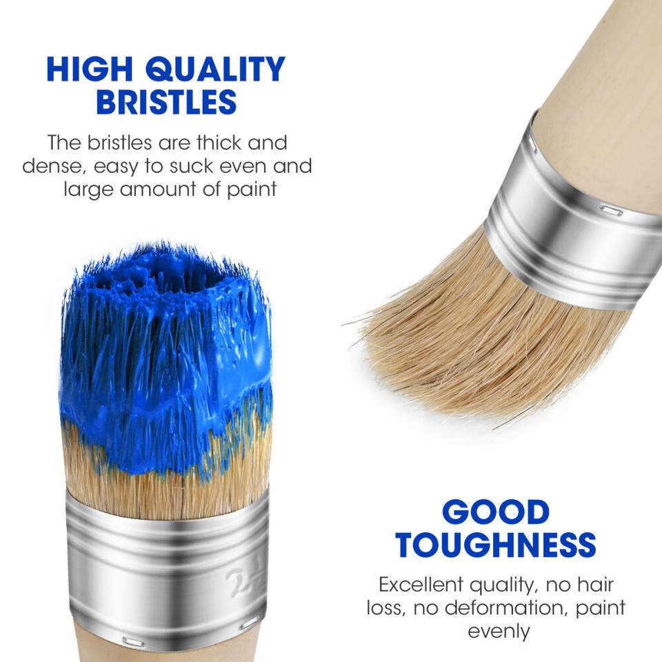 40mm Large Round Head Paint Brush Waxing Brush for Wood and Furniture ...