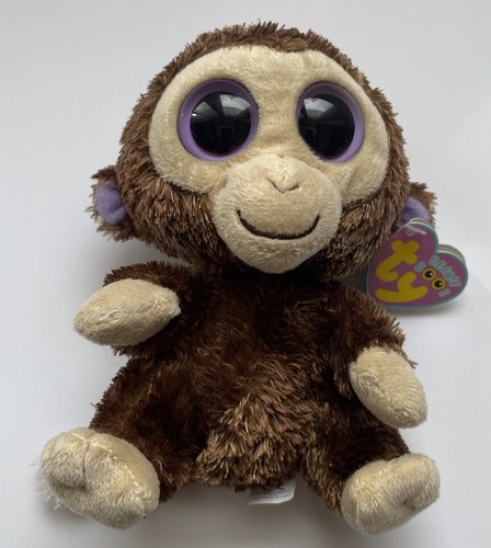 Ty Beanie Boo Coconut the Monkey 6” 1st Gen Purple Tags Solid Eyes ...
