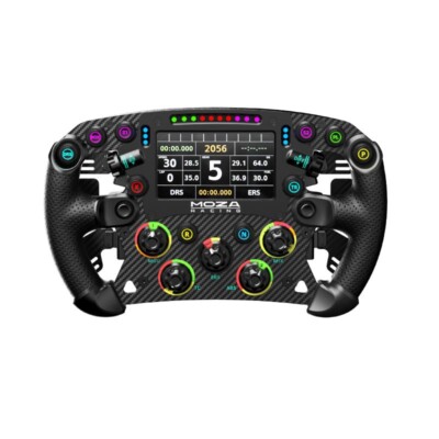 MOZA RACING FSR2 Formula Wheel 280mm 11" W/6 Paddles and 4.3" Touch ...