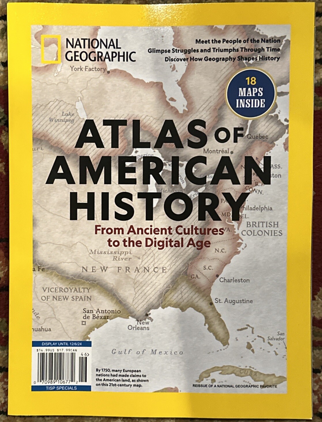 National Geographic Magazine Atlas of American History December 2024 | eBay