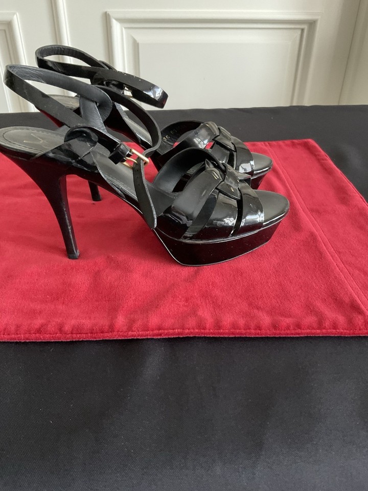 YSL Black Candy High Heels | eBay