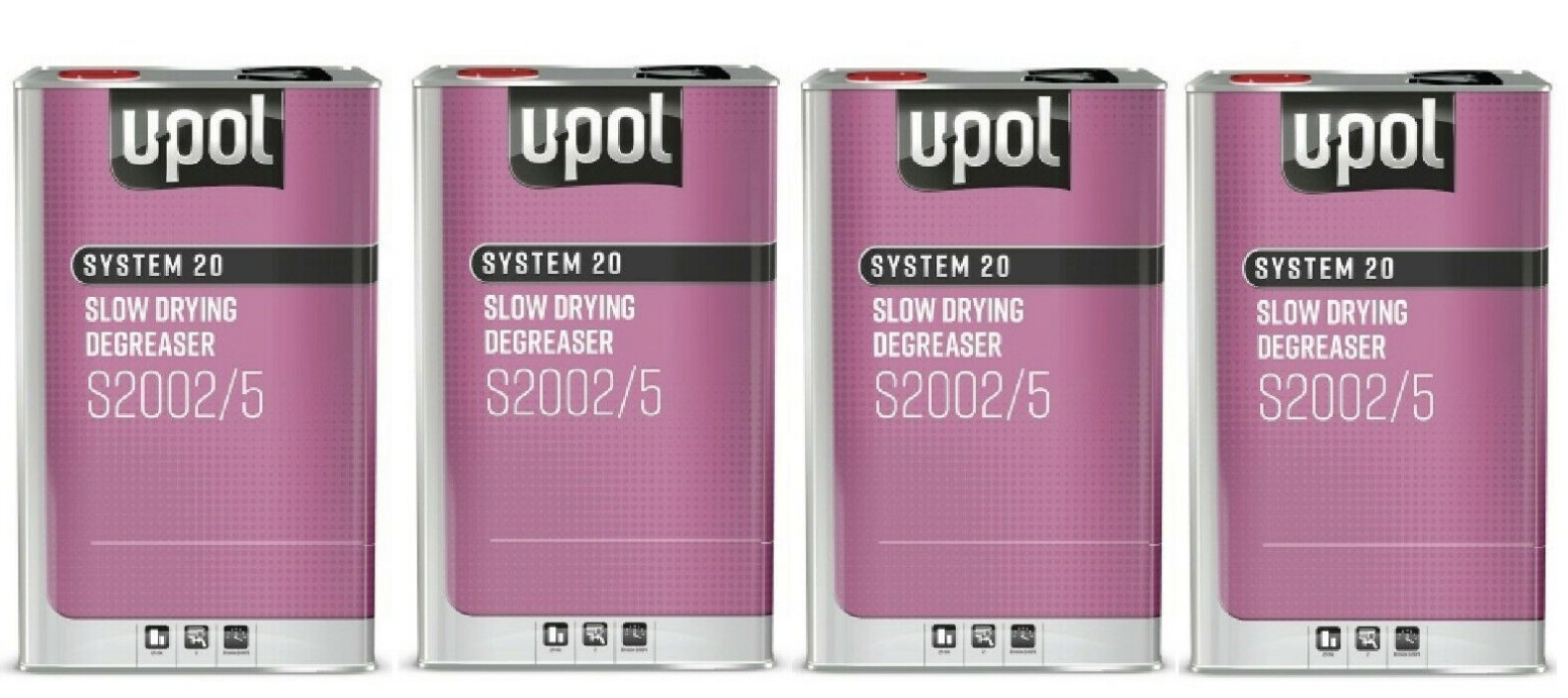 4 x U-POL System 20 Slow Panel Wipe & Degreaser 5L UPOL Panelwipe 2001 ...