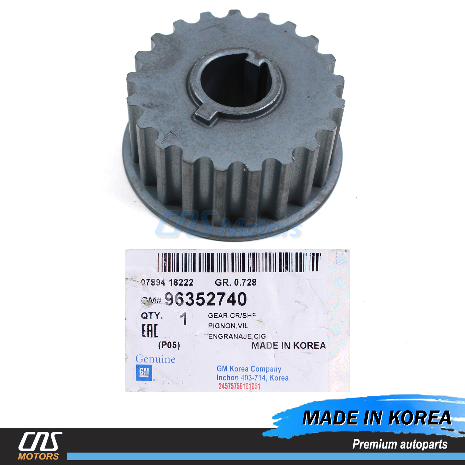 GENUINE Timing Crankshaft Sprocket 04-08 Chevrolet Aveo Aveo5 OEM ...