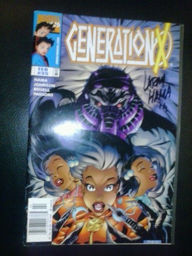 generation x 35 artist signed larry hama coa marvel comics xmen x-men ...