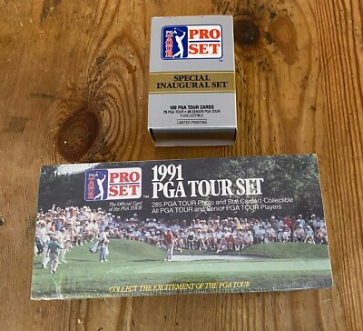 1991 PGA Tour PRO SET Golf Cards Set Factory SEALED/1990 PGA Tour ...