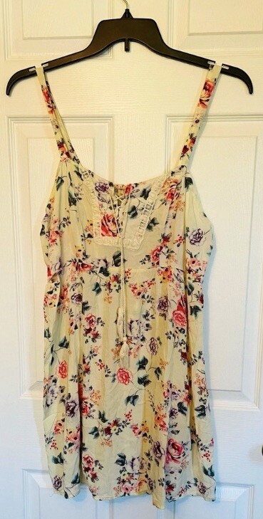 No Boundaries Cream Floral Print Sundress Plus Size 2X - Gem