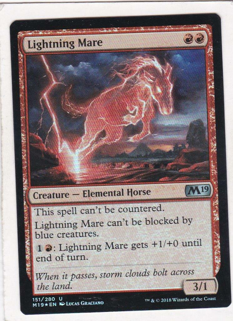 Magic: MTG: M2019: Foil: Lightning Mare | eBay
