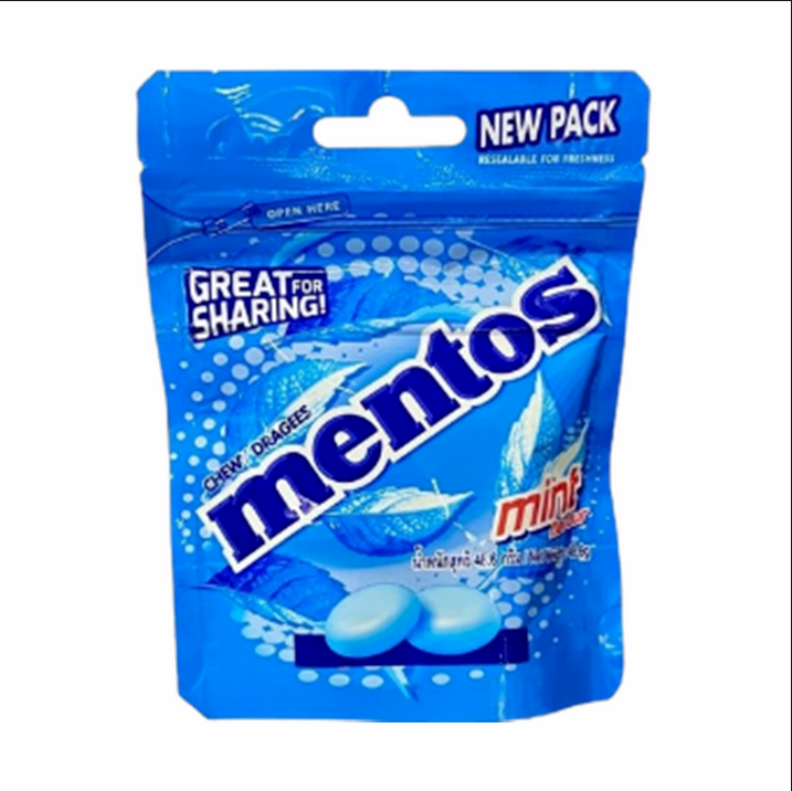 Mint Mentos Ingredienser Mentos Chewy Strawberry Mint Candy Roll, 14