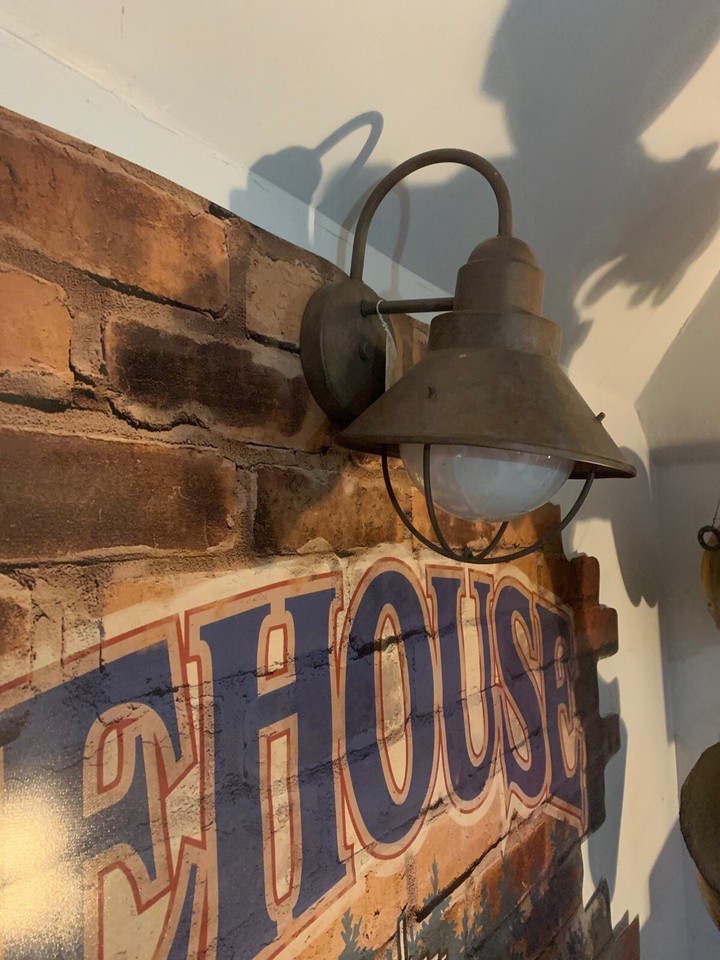 Icehouse Beer Metal Sign Plank Road Brewery Brick Wall W Light Very ...
