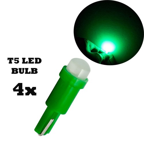 4Pcs T5 286 12V LED Bulbs Light COB Dashboard Switch Cluster Warning ...