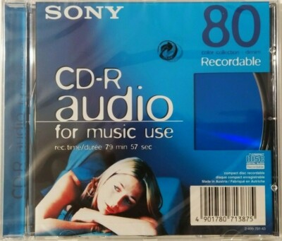 Sony CD-R Audio - CRM80CRL - Denim Blue Music CD-R Blank Recordable ...