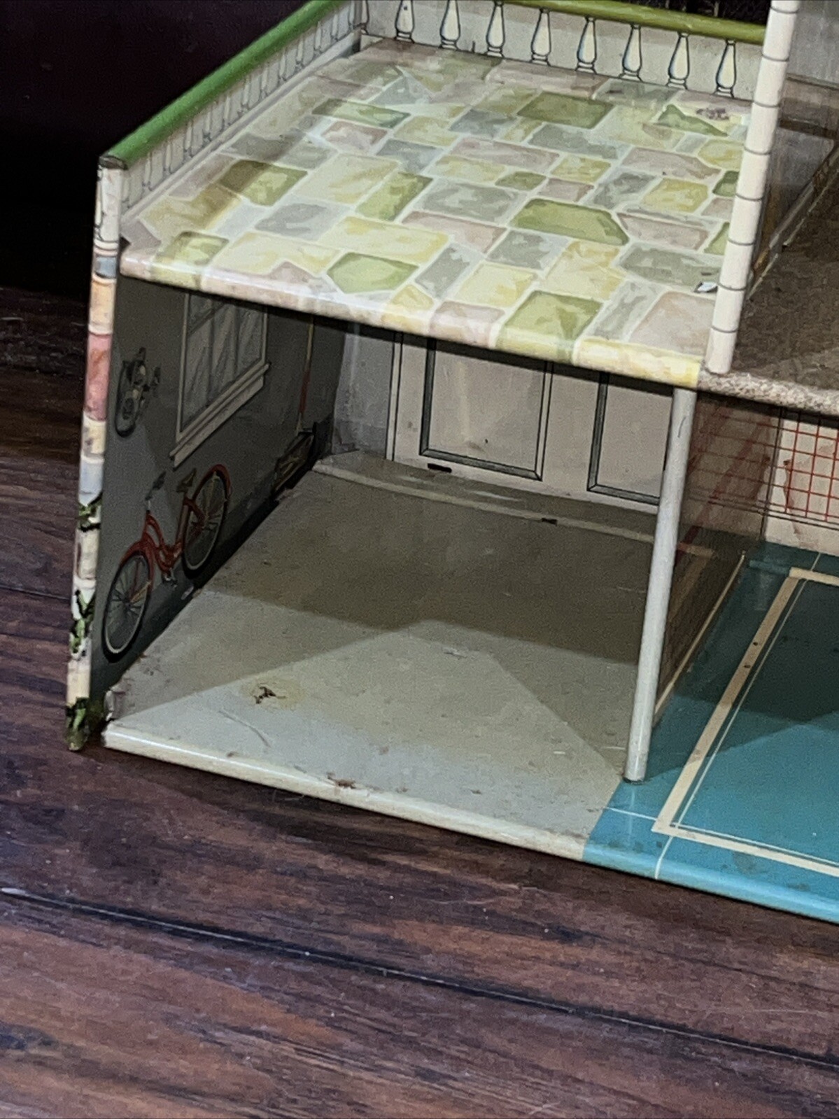 Vintage Marx DISNEY Tin Litho Doll House 2 Story + Additional Room | eBay