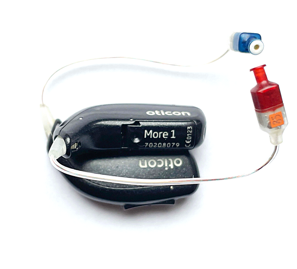 Left & Right of Oticon More 1 Black Color + w/Smart Charger + Speakers 3/85db | eBay