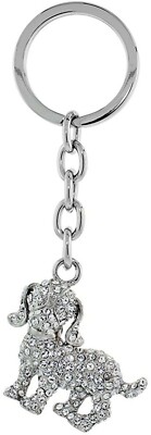 Beagle Dog Key Chain Crystal Key Ring White 4 inches Long 33mm Round | eBay