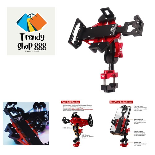 All Metal Motorcycle Phone Mount, Rock Solid and Anti-Theft, Heavy Duty ...