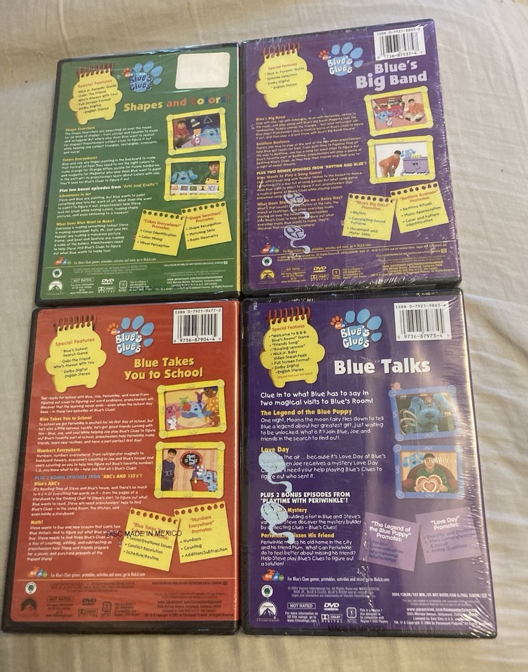 4 Blue’s Clues DVDs New Sealed (Blue Talks, Blue’s Big Band, etc.) | eBay