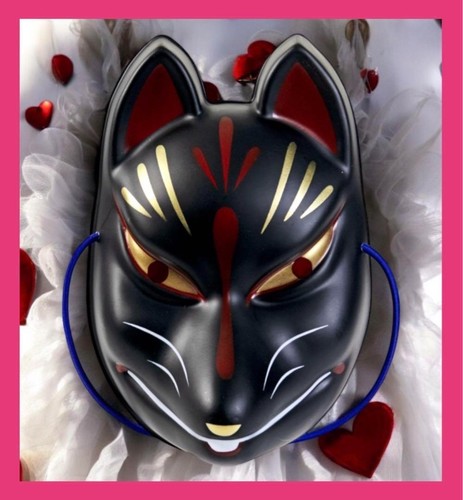 Japanese Black Fox Mask Cosplay Entertainment Event Festival Halloween ...