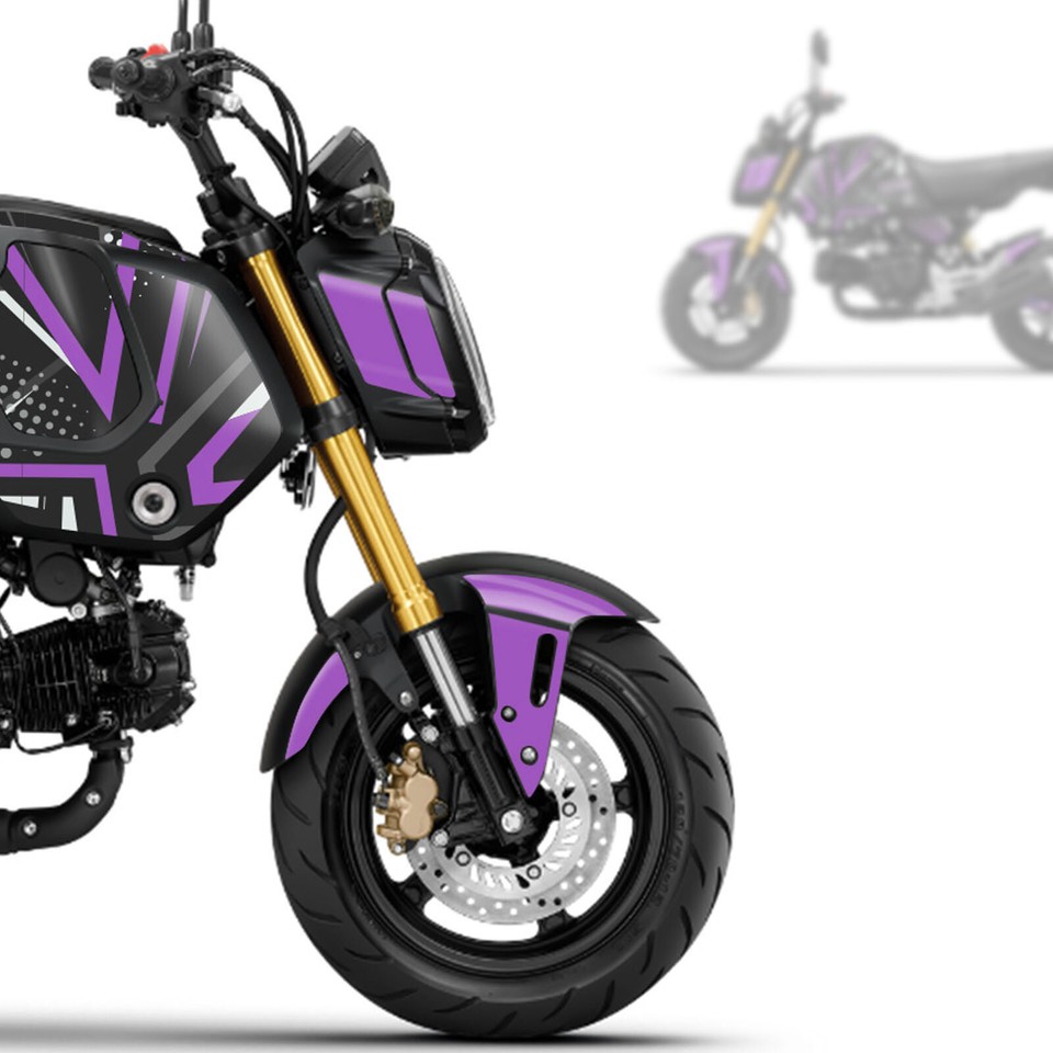 Purple Electric Exterior Graphic Wrap Sticker For Honda GROM MSX125 ...