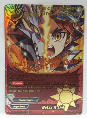 Bushiroad Future Card Buddyfight Batzz X Link X2-BT01A-SP/S001EN SP ...