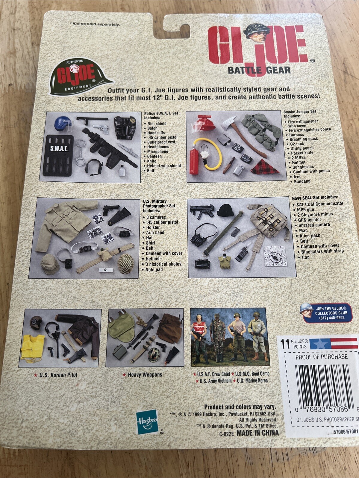 Hasbro GI Joe: U.S. Military Photographer Battle Gear Accessory Set for ...