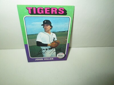 JOHN HILLER 1975 Topps Baseball Card #415 DETROIT TIGERS Pitcher Exc | eBay