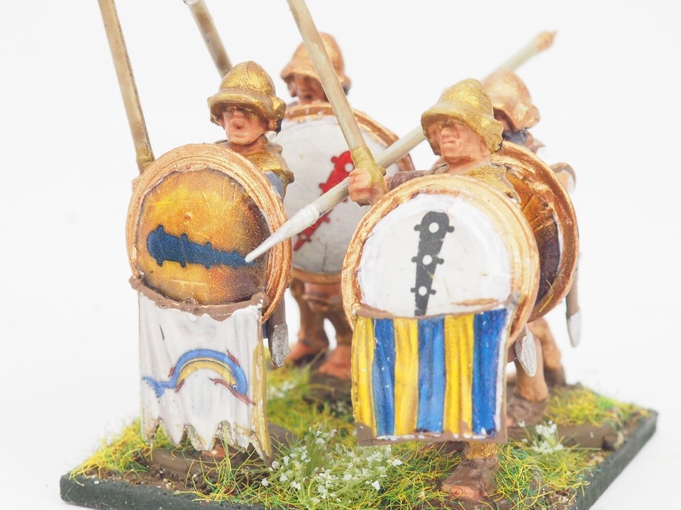 28MM ANCIENTS GREEK ARMOURED HOPLITES X 16. PAINTED. BLUE 319 | eBay UK