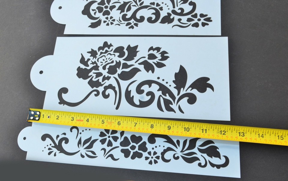 4 Piece Cake decorating Airbrush Icing Frosting Fondant 4 Tier Flowers ...