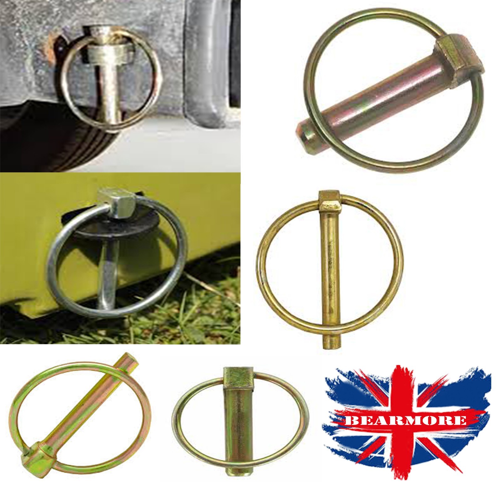 8mm Lynch Pins Clip Clamp linchpin Linkage Locking Tractor Trailer ...