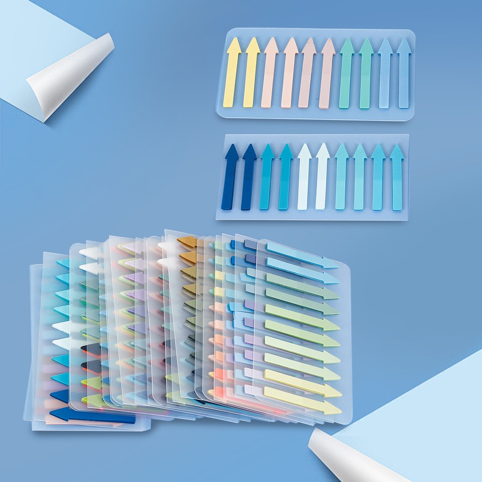 4800 Pcs Arrow Sticky Tabs Translucent Arrow Sticky Notes Colored ...