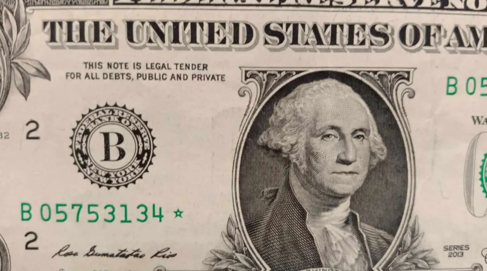 2013 B duplicate Star notes. $1 One Dollar Bill. Star Note. Federal ...