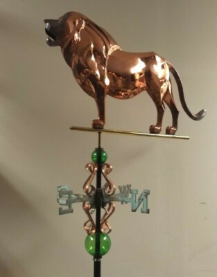 LARGE LION Weathervane,Very rare, Copper,ALL PARTS,sold as shown.No ...