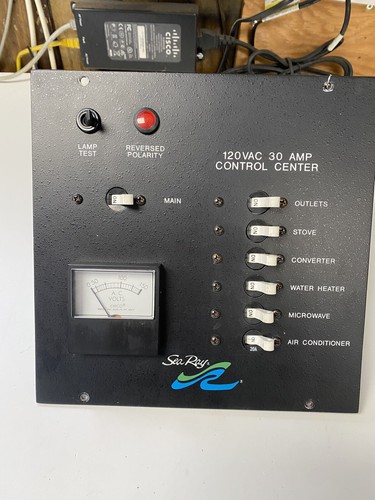 Sea Ray Boat AC Shore Power Control Breaker Switch Panel 110 120 Volts ...