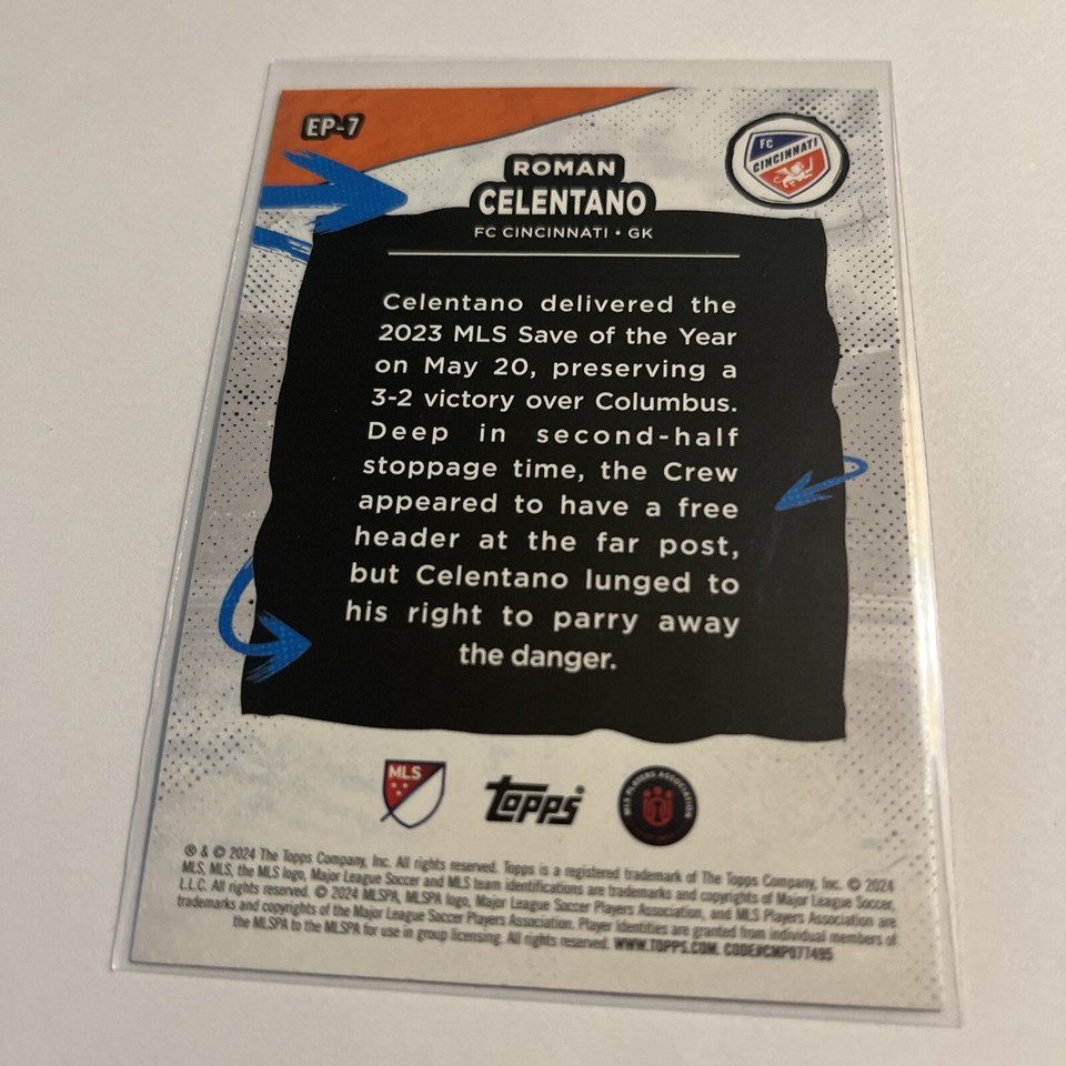 2024 Topps MLS Superstars Roman Celentano EPIC PERFORMANCES #EP-7! (S1 ...