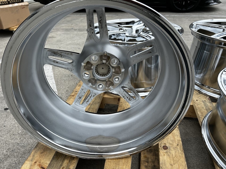 CHROME Corvette C8 Z51 OEM Factory Original Wheels Rims Stock 2020-2025 ...