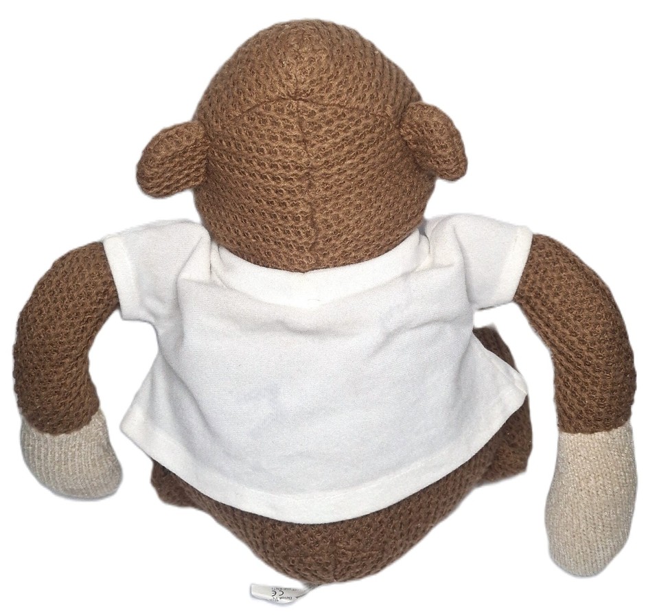 LARGE VINTAGE HEY MONKEY PG TIPS ITV DIGITAL PLUSH KNITTED 17" SOFT TOY ...