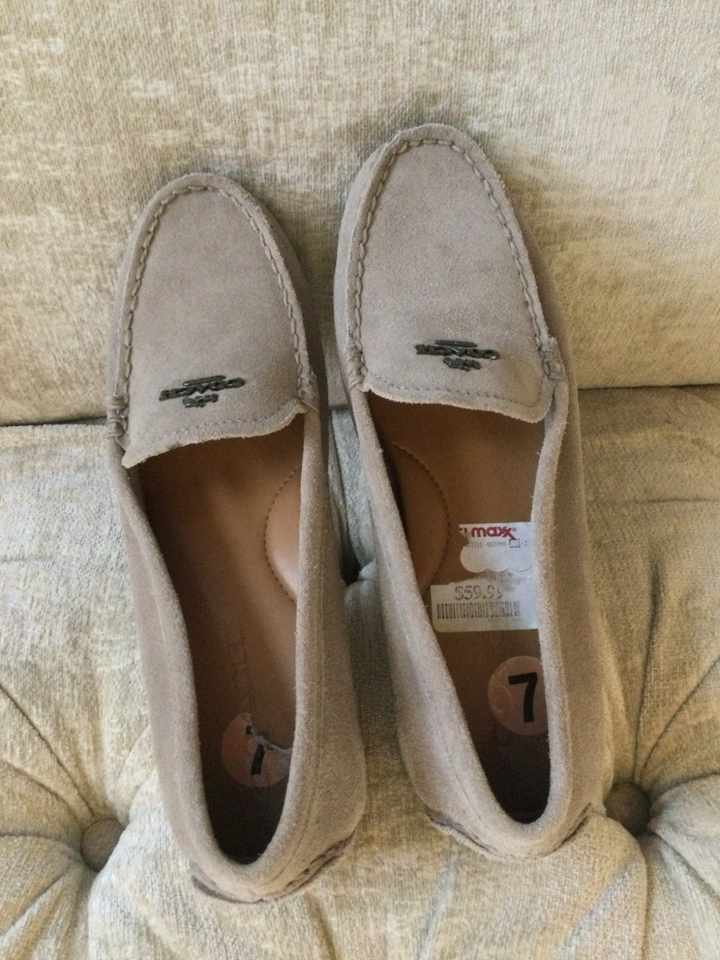 🌺COACH Mary Lock Up Gray Suede Moc Toe Driving Loafer Shoes Size 7 NEW🌺 ...